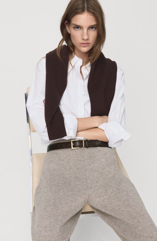 MANGO Straight Leg Knit Pants
